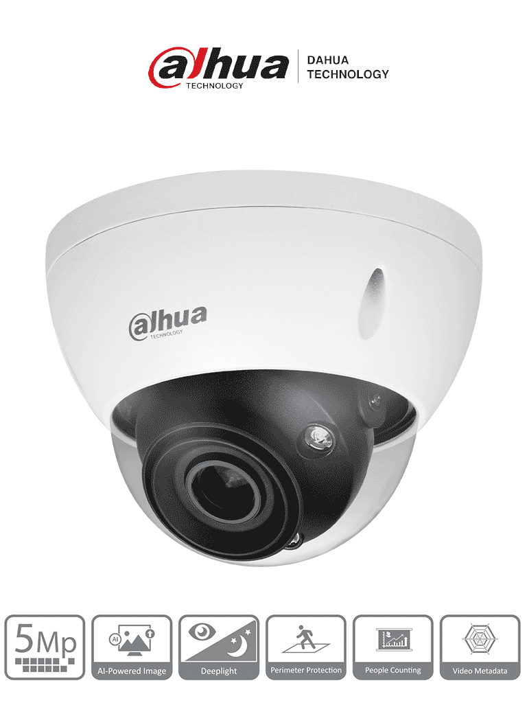 DAHUA IPC-HDBW5541E-ZE – Cámara IP Domo 5MP con WizMind y Lente Motorizado 2.7-13.5 mm, LED IR ...